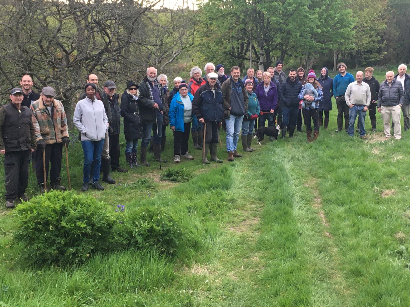 Four generations on farm spring walk - Biosphere
